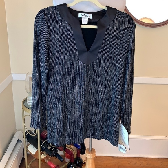 Patra | Tops | Nwt Patra Tunic Black Sparkly In Medium Euc | Poshmark